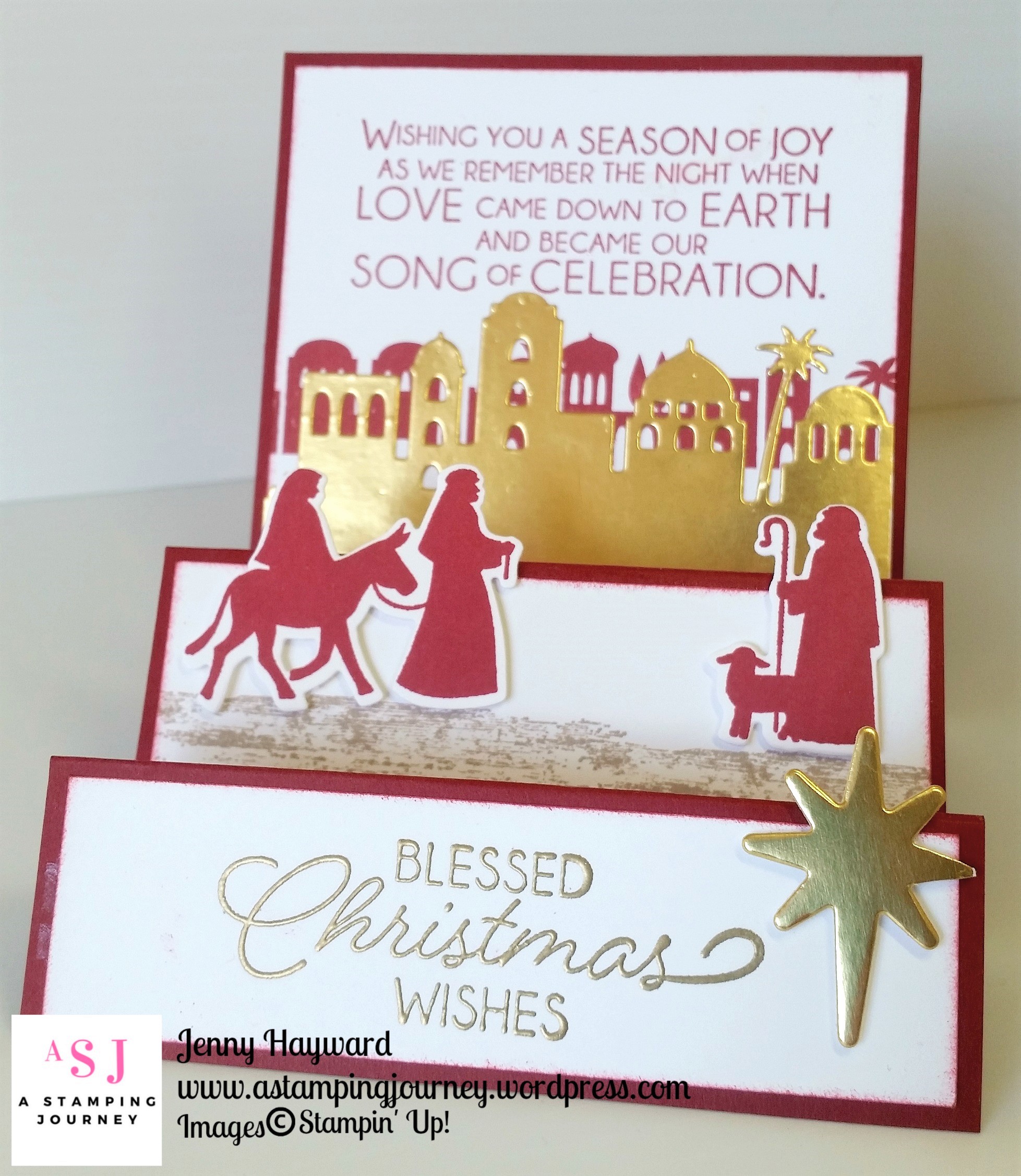 SINGLE STEP CARD TUTORIAL WITH NIGHT IN BETHLEHEM! – A Stamping Journey