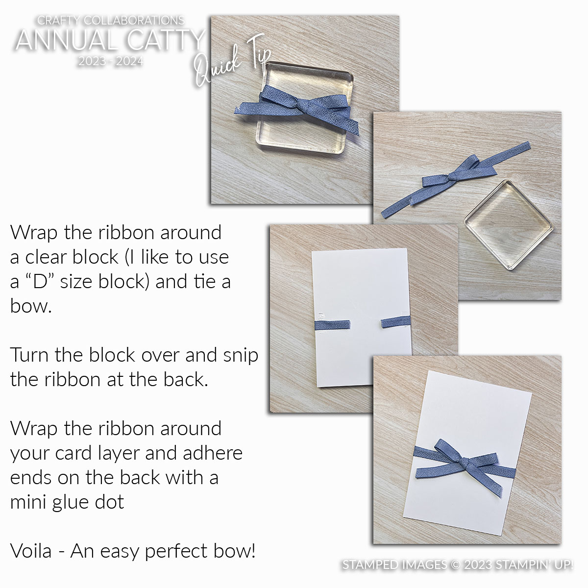 WEDNESDAY’S WOW! #157 – TIPS FOR TYING BOWS – A Stamping Journey