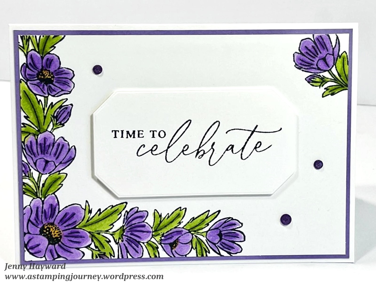 PURPLE FLOWERS WITH THE CORNER IN BLOOM STAMP SET! – A Stamping Journey