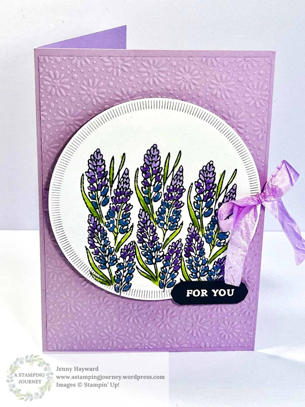 CORNER IN BLOOM LAVENDER CARD! – A Stamping Journey