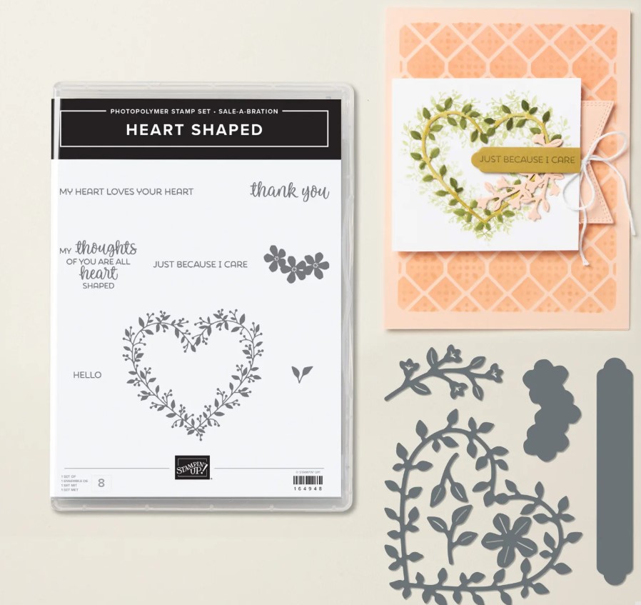 STAMPIN’ UP! HEART SHAPED STAMPS AND DIES IN LAVENDER! – A Stamping Journey