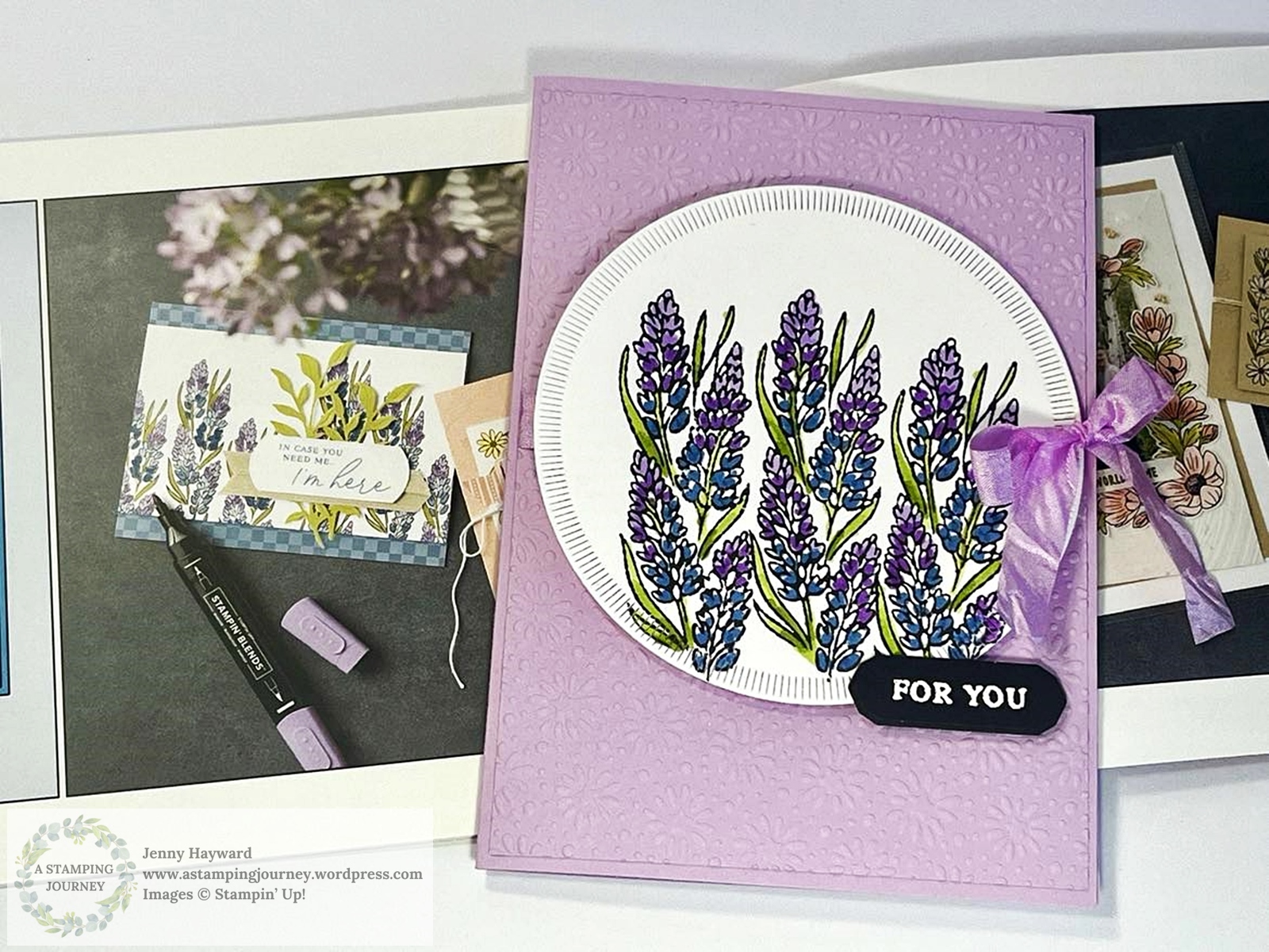 CORNER IN BLOOM LAVENDER CARD! – A Stamping Journey