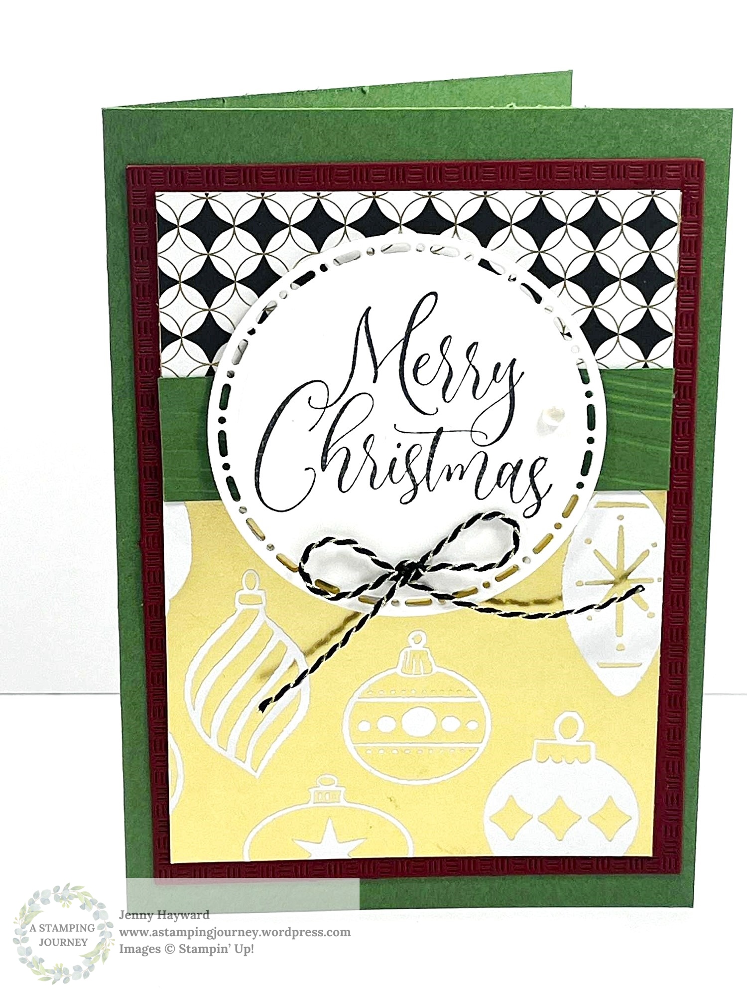 ANOTHER SHINY, GOLD CARD WITH THE STAMPIN’ UP! MODERN CHRISTMAS PAPER ...