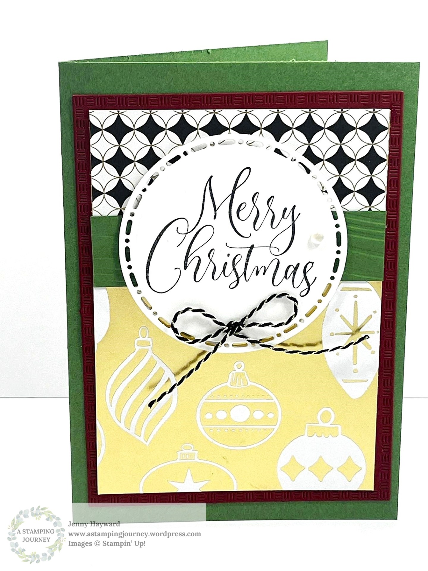 ANOTHER SHINY, GOLD CARD WITH THE STAMPIN’ UP! MODERN CHRISTMAS PAPER ...